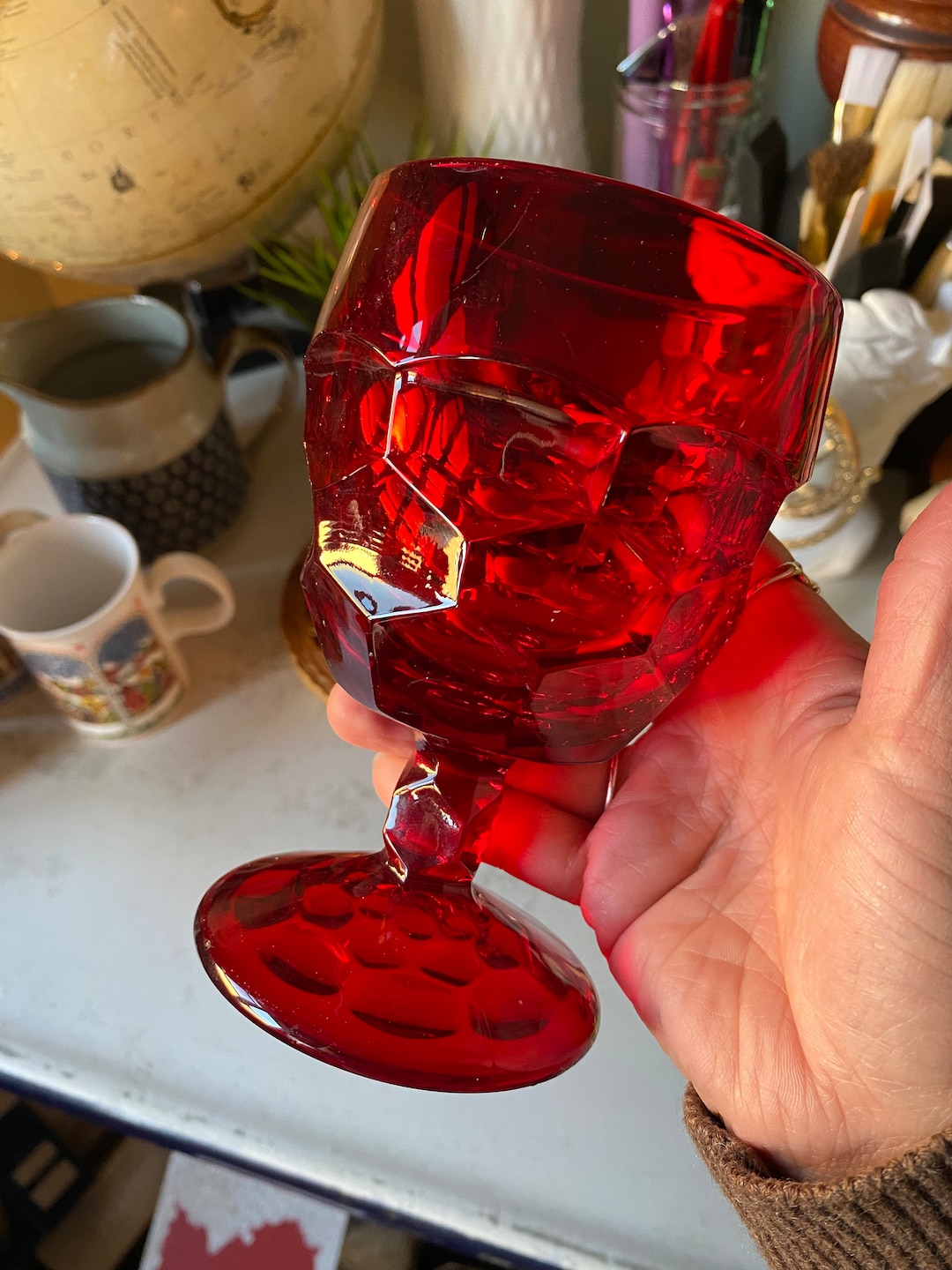 Ruby Red Goblet Renaissance Faire Goods - Etsy