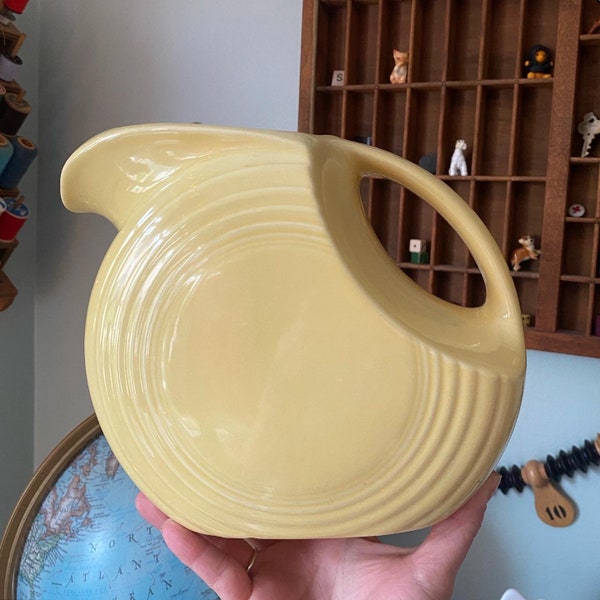 Yellow Ware Pitcher - Etsy