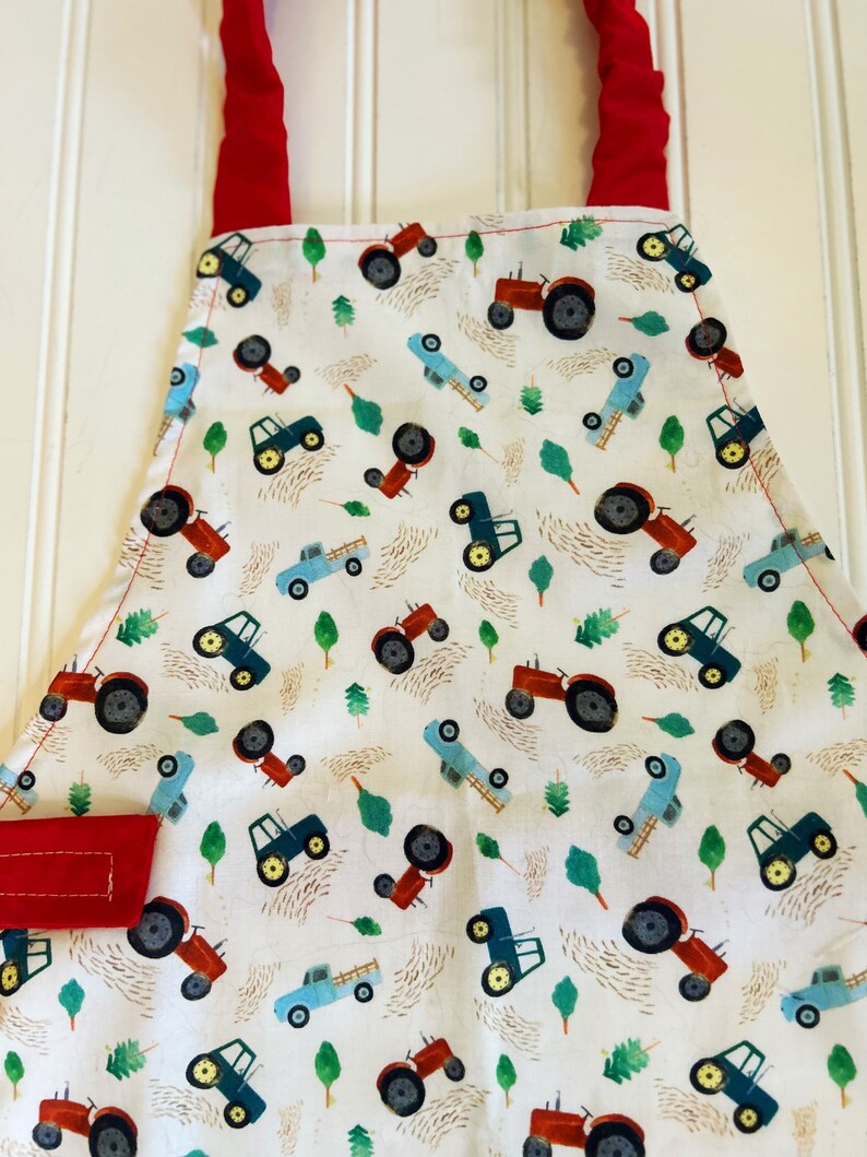 Children’s Montessori Tractor Apron, Boys Apron, Kids Apron, Birthday ...