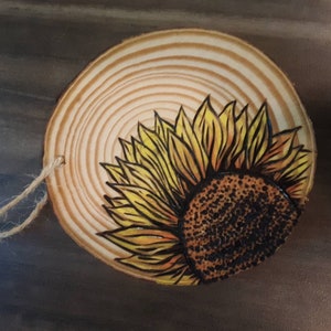 Sunflower Woodburning - Etsy