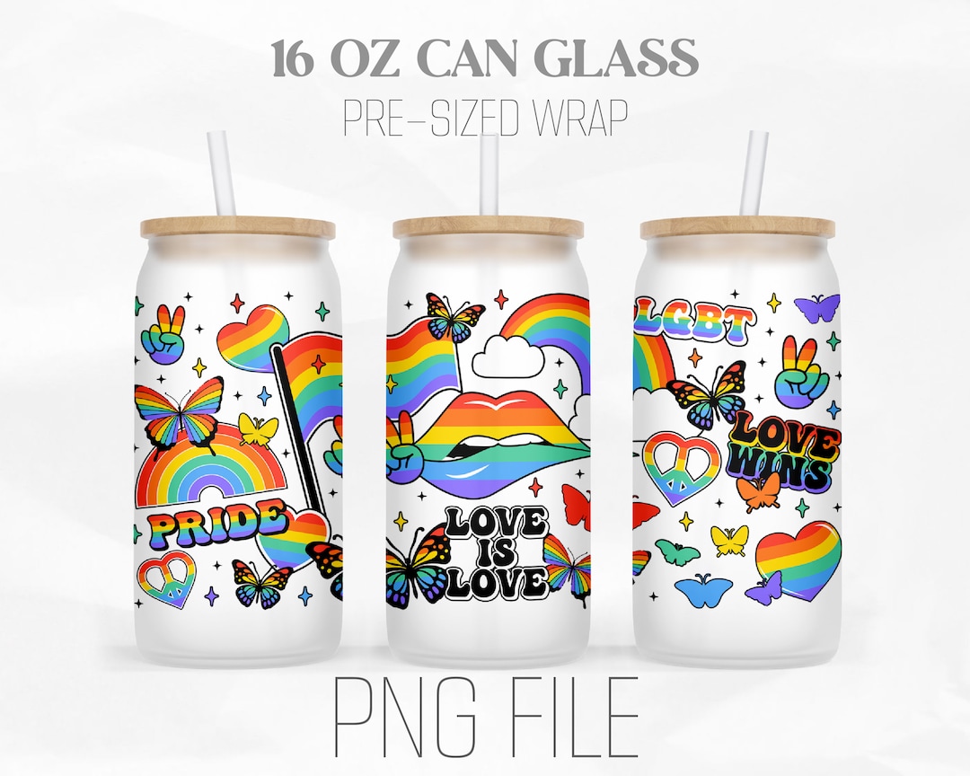 Pride Rainbow Can Wrap Png, LGBTQ+ Png, Pride Month Png, LGBT Sticker ...