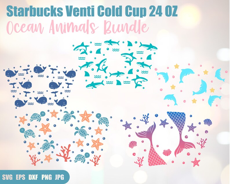 Ocean Animals Full Wrap Bundle Mermaid Whale Dolphin - Etsy