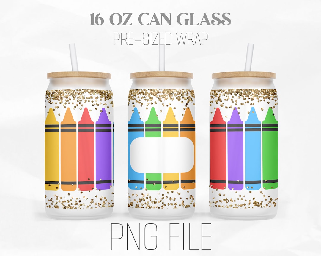 Crayons Can Wrap Png, Teacher Kindergarten, Add Your Own Name 16oz ...