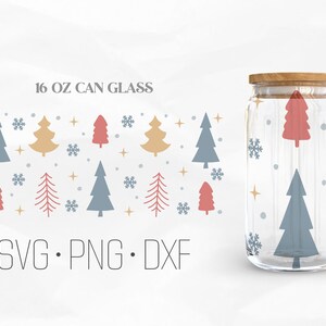 Christmas Tree Can Glass Wrap Svg, Christmas Can Glass Svg, Winter SVG ...