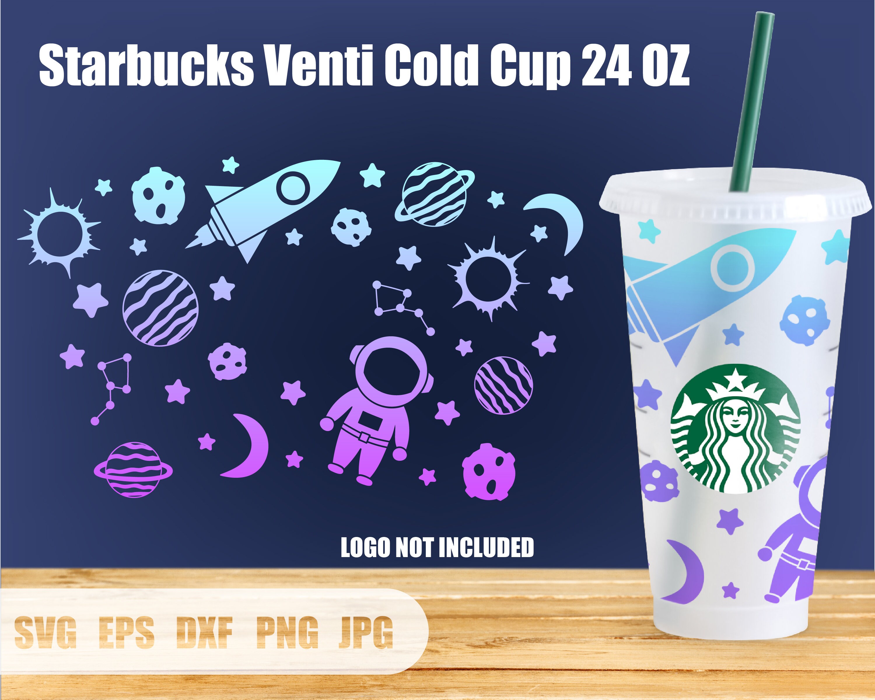 Galaxy Full Wrap Svg Space Galaxy Svg Venti Cold Cup SVG - Etsy