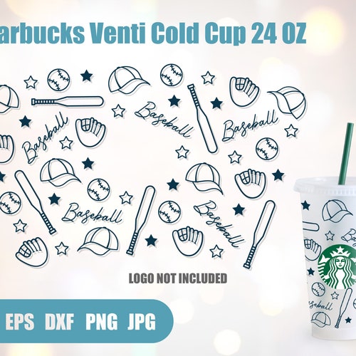 Baseball Full Wrap Cup SVG Baseball Team Svg Venti Cold Cup - Etsy