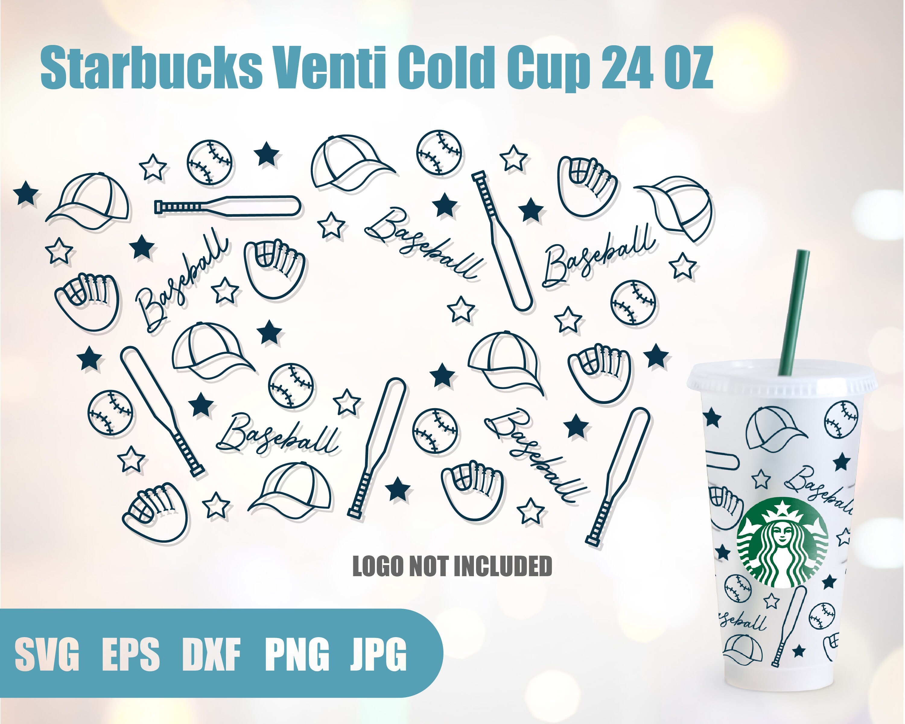 Baseball Full Wrap Cup SVG Baseball Team Svg Venti Cold Cup - Etsy