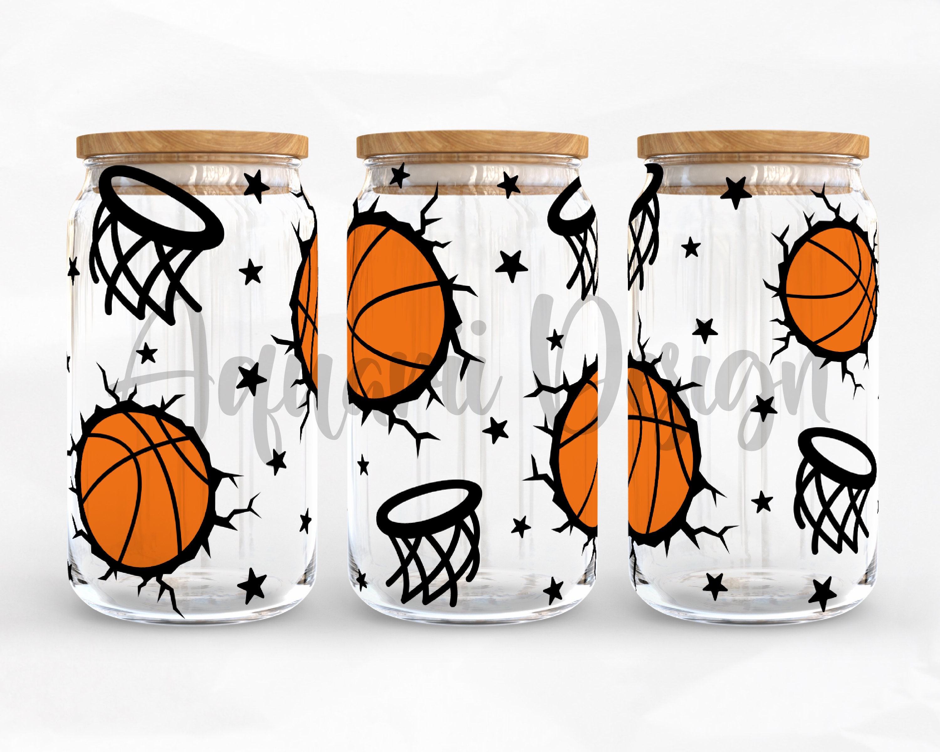 Basketball Lover Can Glass Wrap Svg, Libbey Glass, 16oz Can Wrap, Svg ...