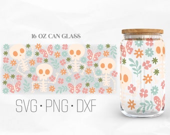 Funny Ghost Can Glass Wrap Svg, Halloween Coffee SVG, Spooky Ghost ...