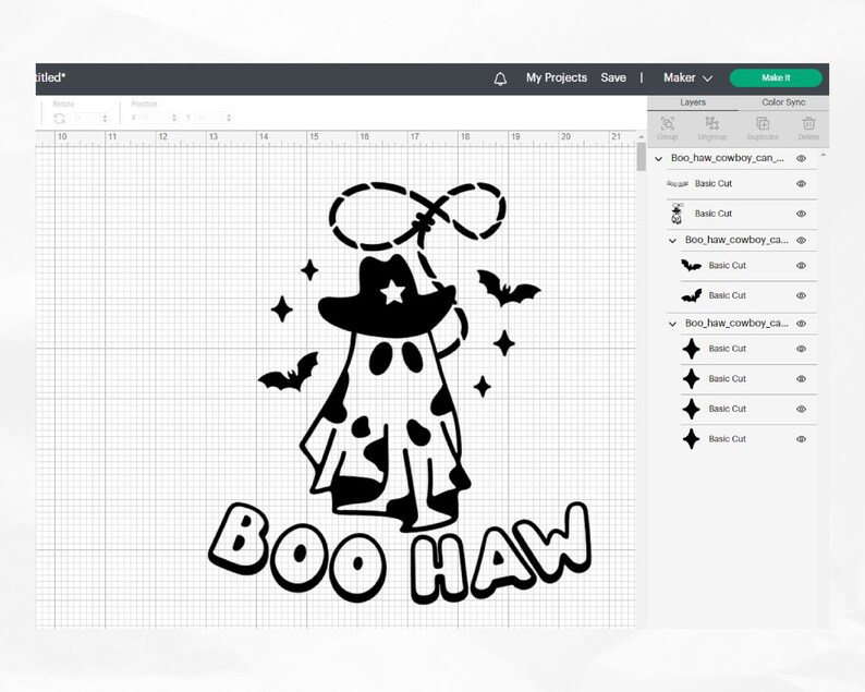 Western Ghost Can Glass Wrap SVG Boo Haw Cowboy Libbey Glass - Etsy