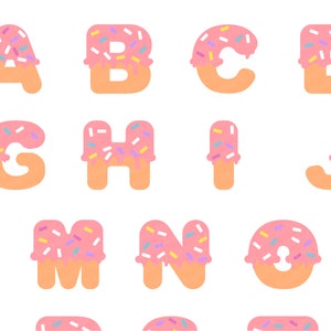 Donut Letters, SVG, Donut Alphabet Svg, Donut, Clip Art, Cute, Alphabet ...