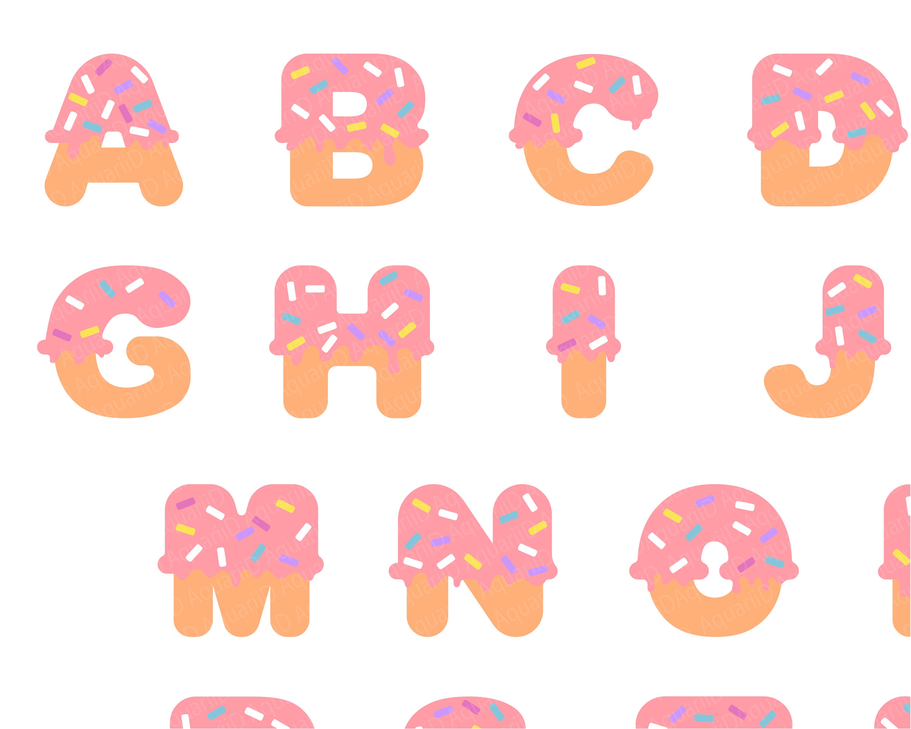 Donut Letters SVG Donut Alphabet Svg Donut Clip Art Cute - Etsy Canada