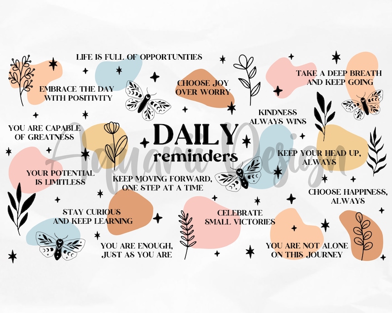 Daily Reminders Affirmations Can Wrap Png Motivation - Etsy