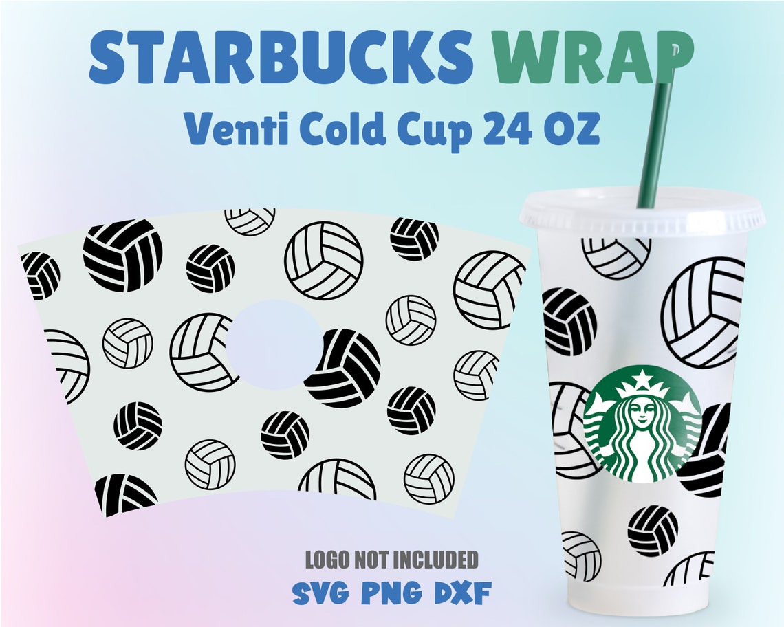 Volleyball Full Wrap Svg Volleyball Cup Venti Cold Cup 24 - Etsy