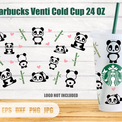 Panda Full Wrap Svg Panda Bamboo Svg Rolling Panda SVG 24oz - Etsy