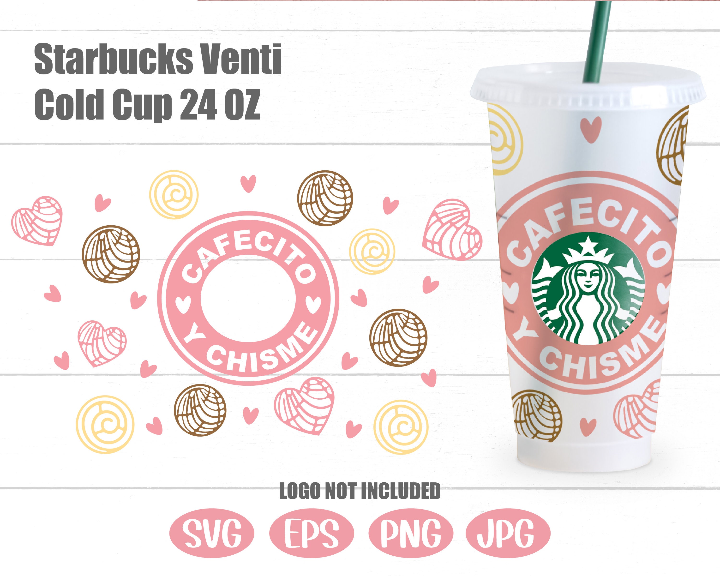 Cafecito Y Chisme Starbucks Svg Cup Concha Starbucks Full Etsy