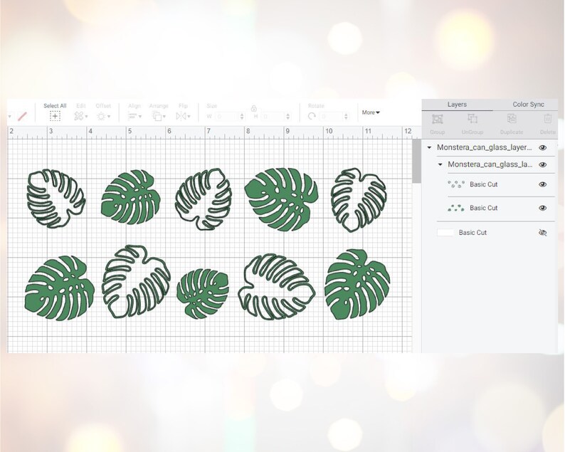 Monstera Can Glass Wrap SVG Floral Leaf Can Glass Svg16oz | Etsy