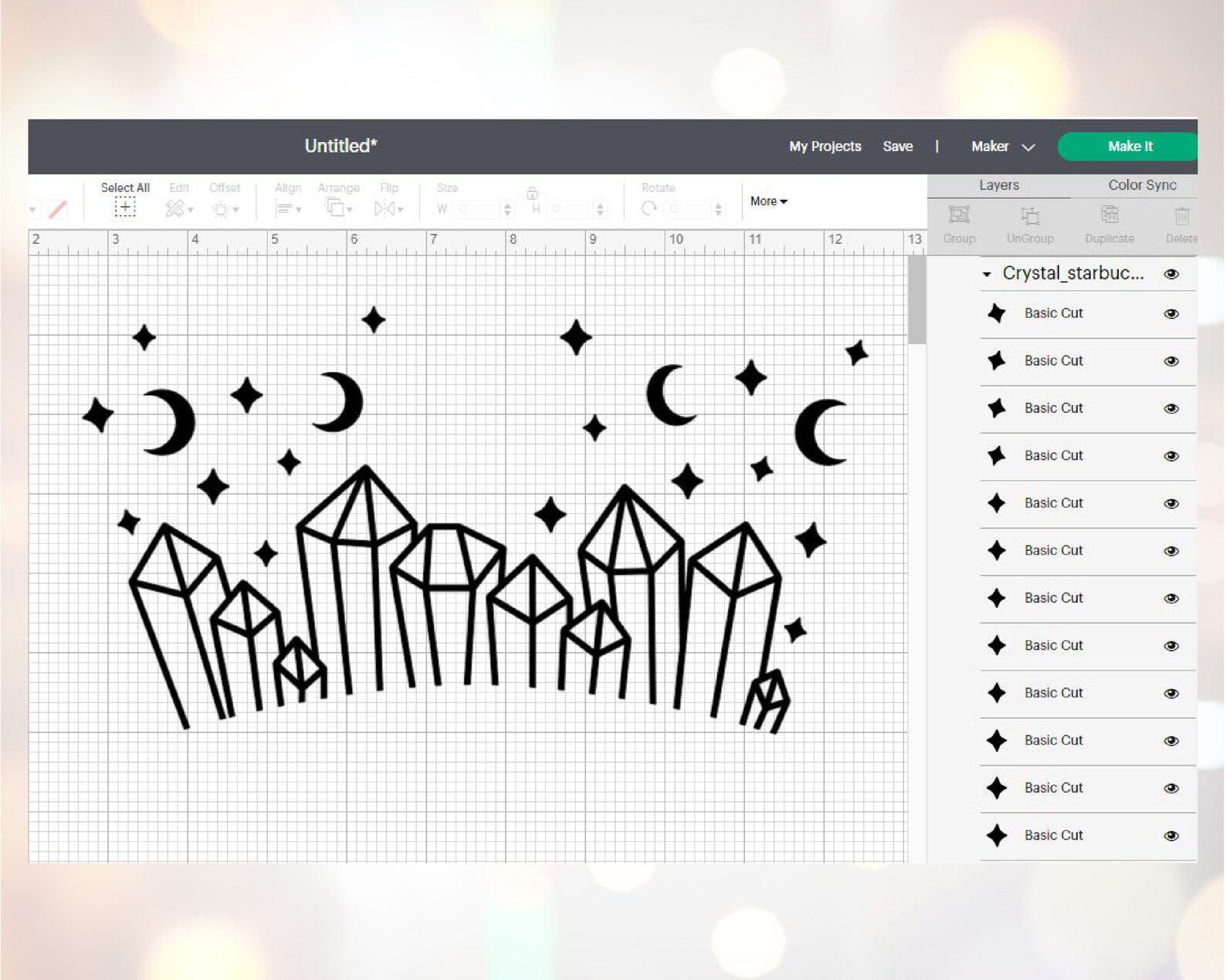 Crystal Full Wrap SVG Gemstone Svg Crystal Boho Svg Venti - Etsy