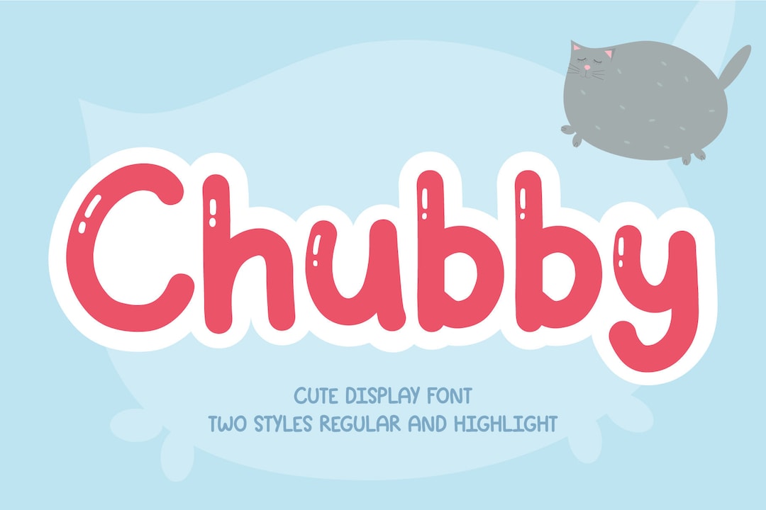 Chubby A Simple Handwritten Font TTF / OTF - Etsy