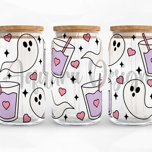 Funny Ghost Can Glass Wrap Svg, Halloween Coffee SVG, Spooky Ghost ...
