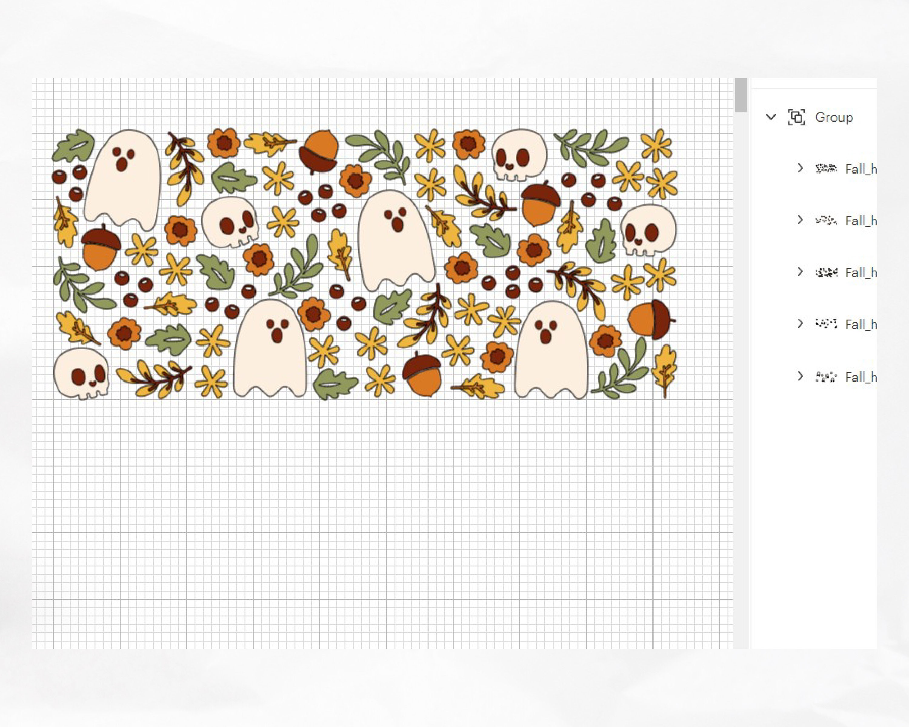 Ghost Halloween Can Glass Wrap Svg, Autumn Fall Svg, Fall Floral Libbey ...