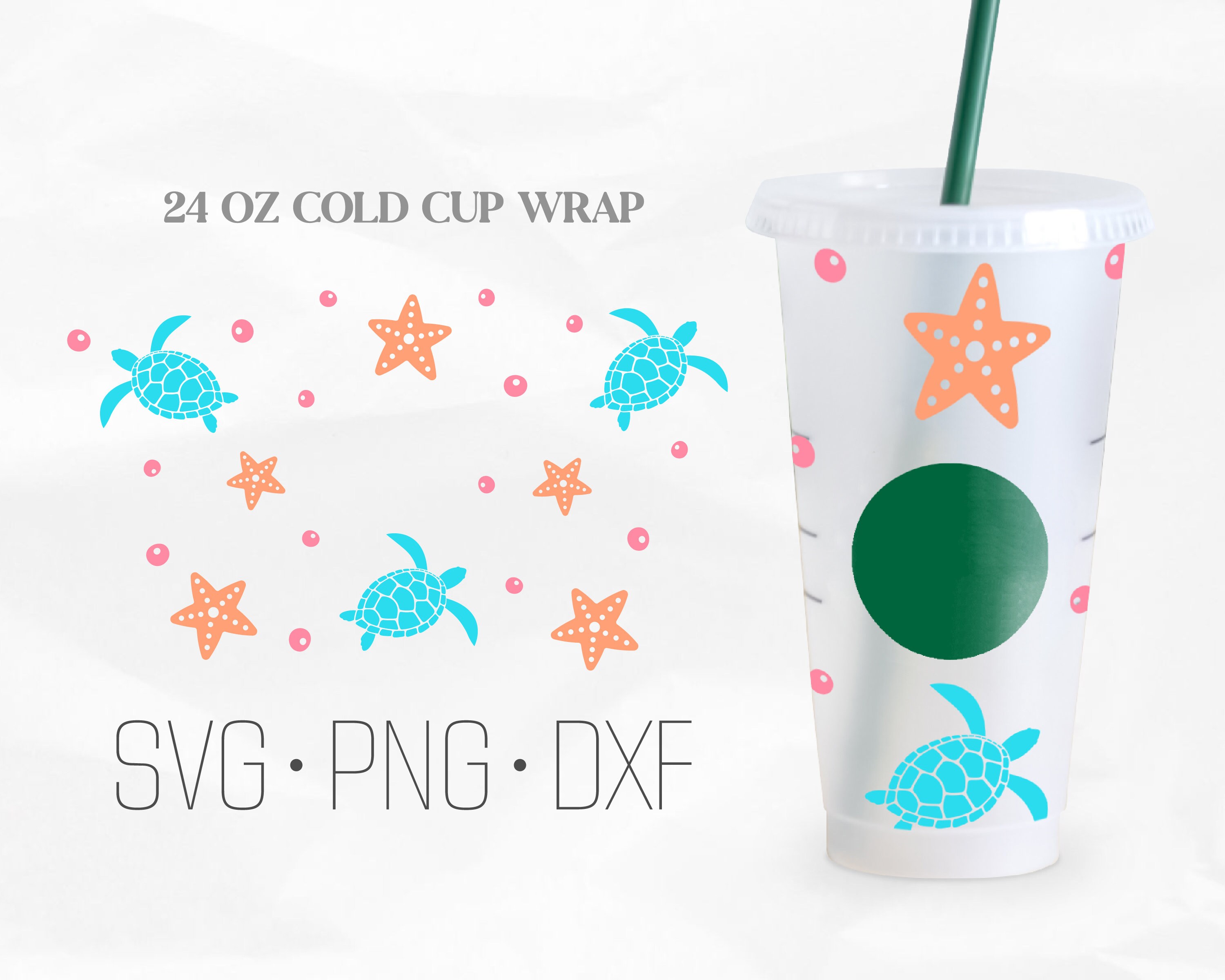 Sea Turtle Svg Sea Turtle Full Wrap Cup Svg Turtle Lovers - Etsy