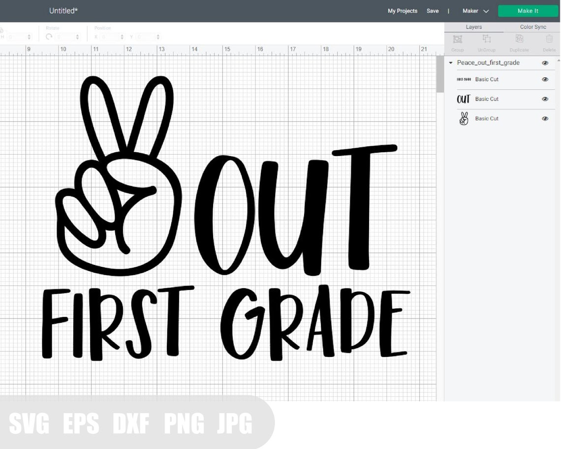 Peace Out First Grade SvgLast Day of School Svg1st Grade | Etsy
