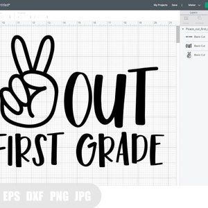 Peace Out First Grade Svg,last Day of School Svg,1st Grade Svg,kids End ...