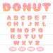 Donut Letters, SVG, Donut Alphabet Svg, Donut, Clip Art, Cute, Alphabet ...