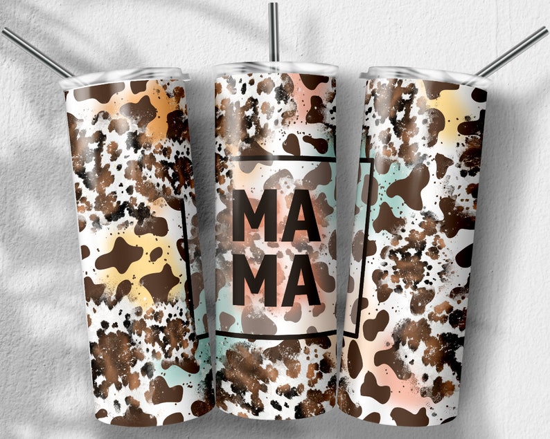 Western Mama Png Cow Print Sublimation Designs Skinny - Etsy