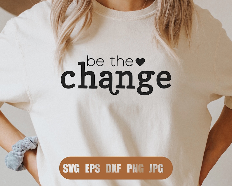 Be the Change Svg Inspiration Svg Positive Quote Svg Svg - Etsy