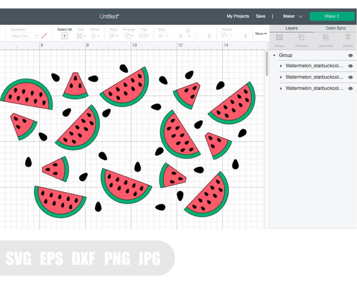 Summer Full Wrap SVG Watermelon Svg Watermelon Cup SVG - Etsy