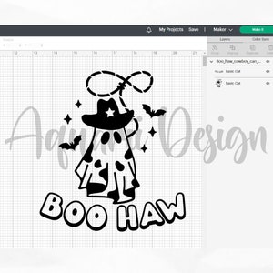 Western Ghost Can Glass Wrap SVG, Boo Haw Cowboy Libbey Glass SVG ...
