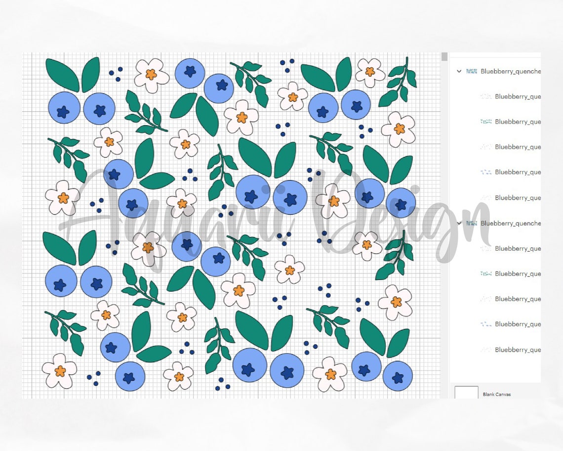 Blueberry Tumbler Wrap Svg, Blueberry Fruit 40 Oz Quencher Stanley Full ...