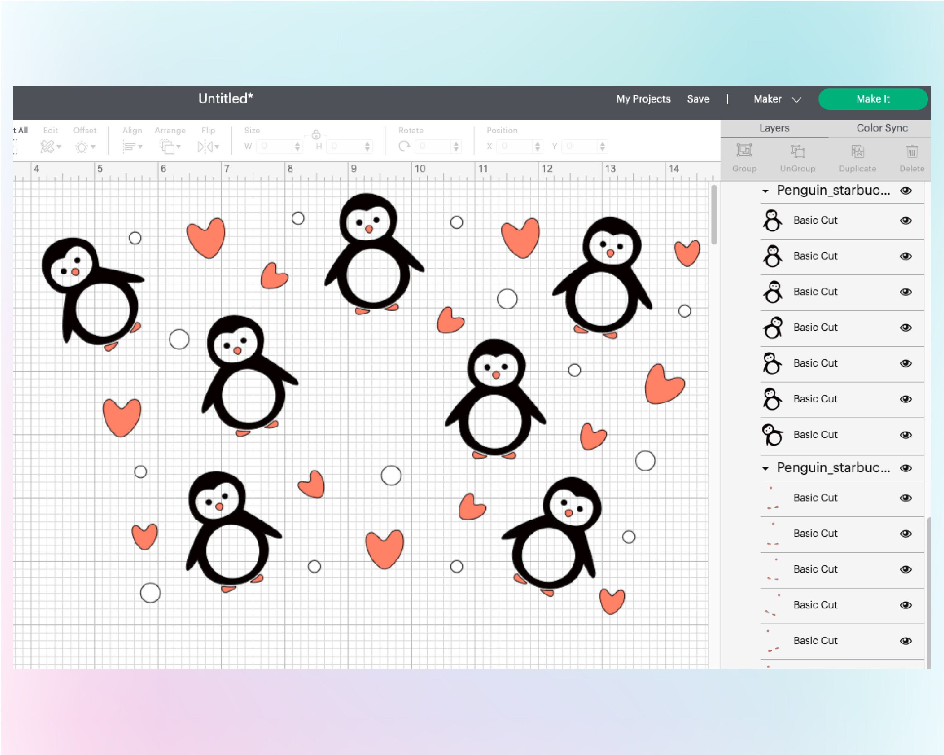 Penguins Full Wrap Svg Snowflake Cup Venti Cold Cup 24 Oz - Etsy