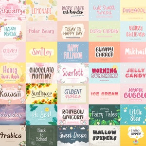 Font Bundle + 205 Graphics | 53 Fonts for Crafters, Cute Fonts, Quirky ...