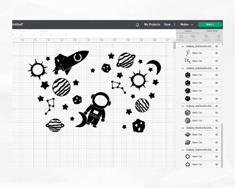 Galaxy Full Wrap Svg, Space Galaxy Svg, Venti Cold Cup SVG, Svg, Png ...