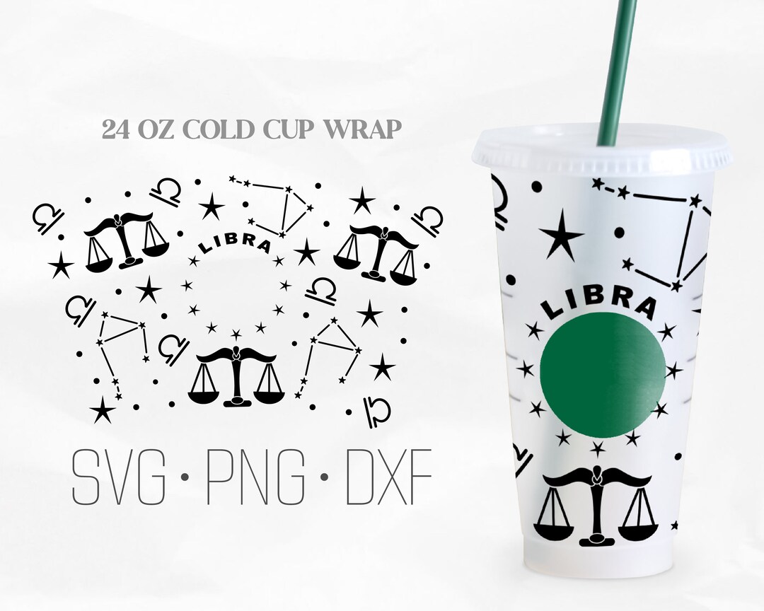 Libra Full Wrap Cup, Zodiac Svg, Horoscope Wrap Svg, Zodiac Signs ...