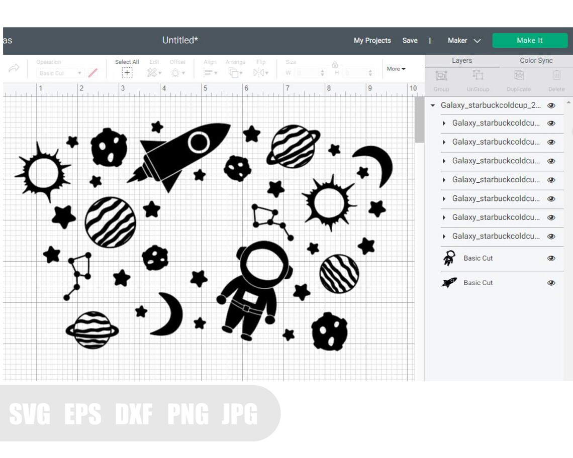 Galaxy Full Wrap Svg Space Galaxy Svg Venti Cold Cup SVG - Etsy