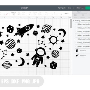 Galaxy Full Wrap Svg Space Galaxy Svg Venti Cold Cup SVG - Etsy