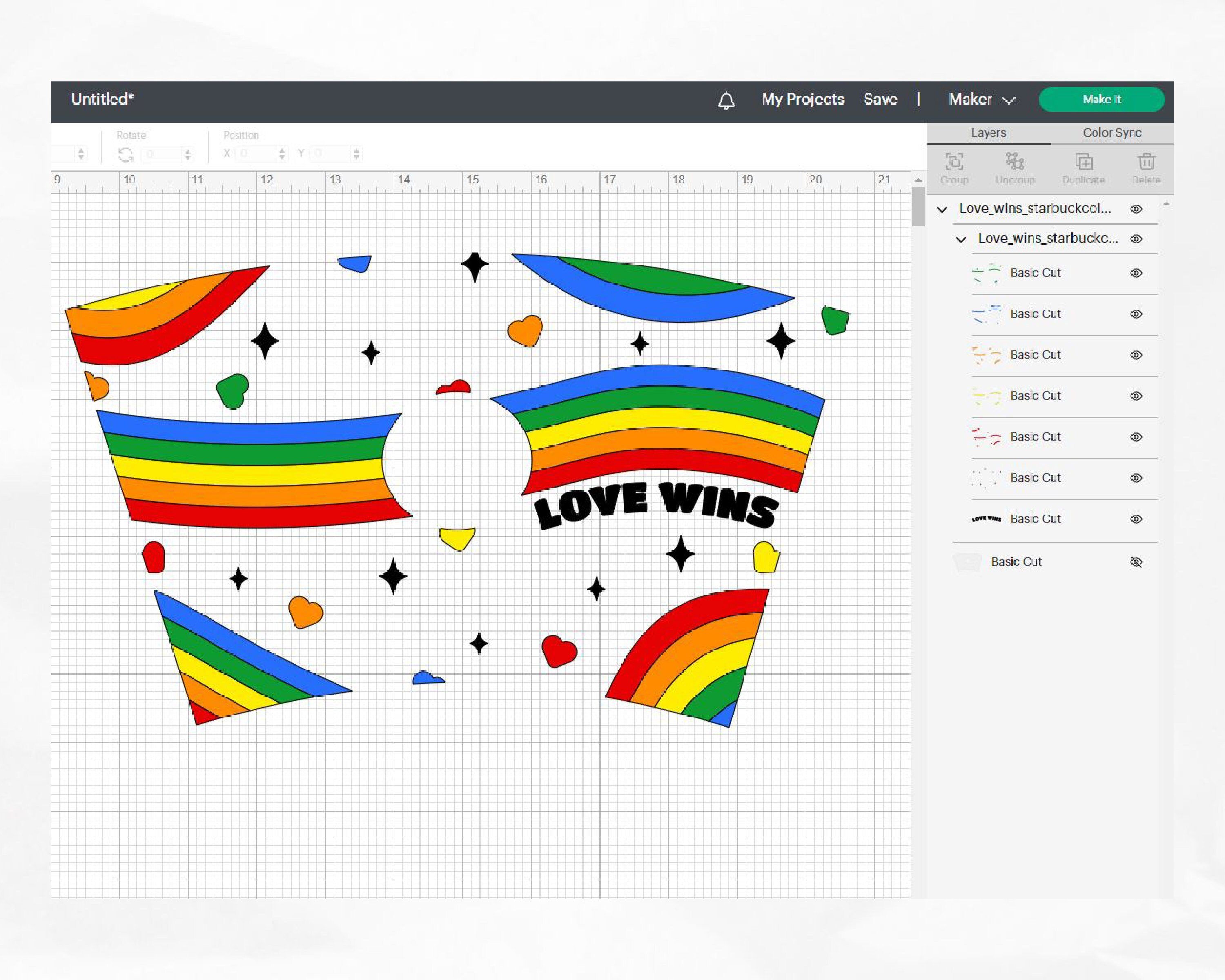 Pride Full Wrap Cup Svg Love Wins Svg LGBTQ Pride Cup - Etsy