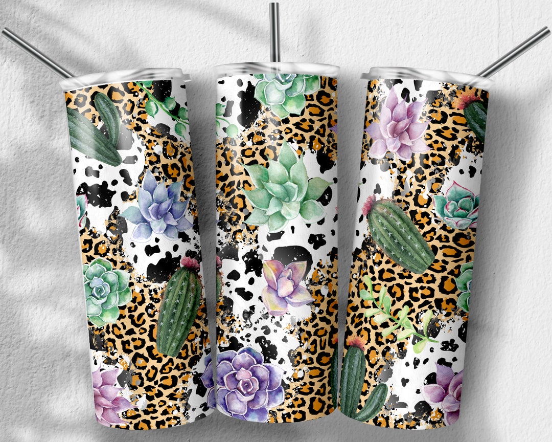 Cowhide Succulent Png, Cactus Leopard Sublimation Designs, Skinny ...