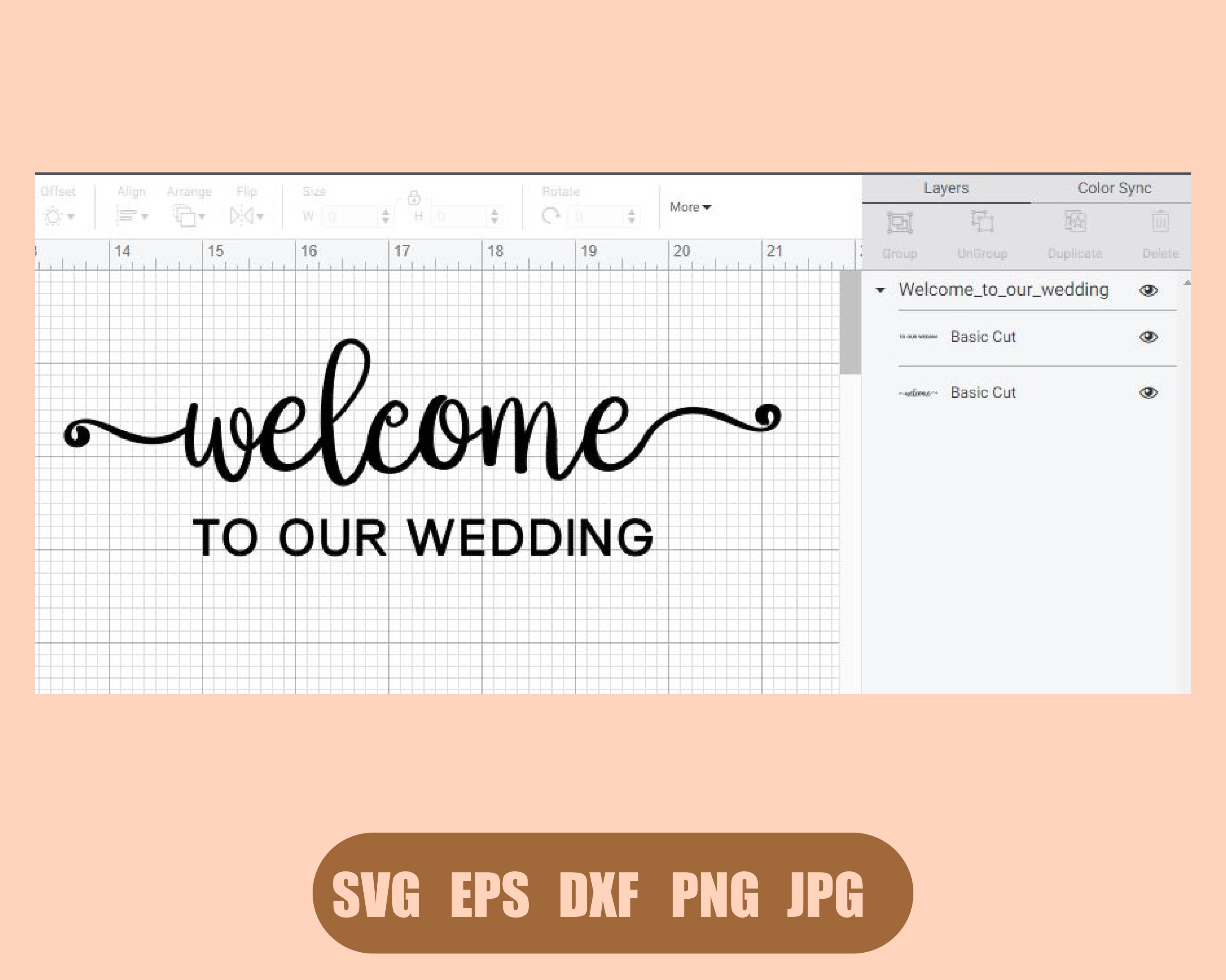 Welcome to Our Wedding Svg Wedding Welcome Sign Svg Wedding - Etsy