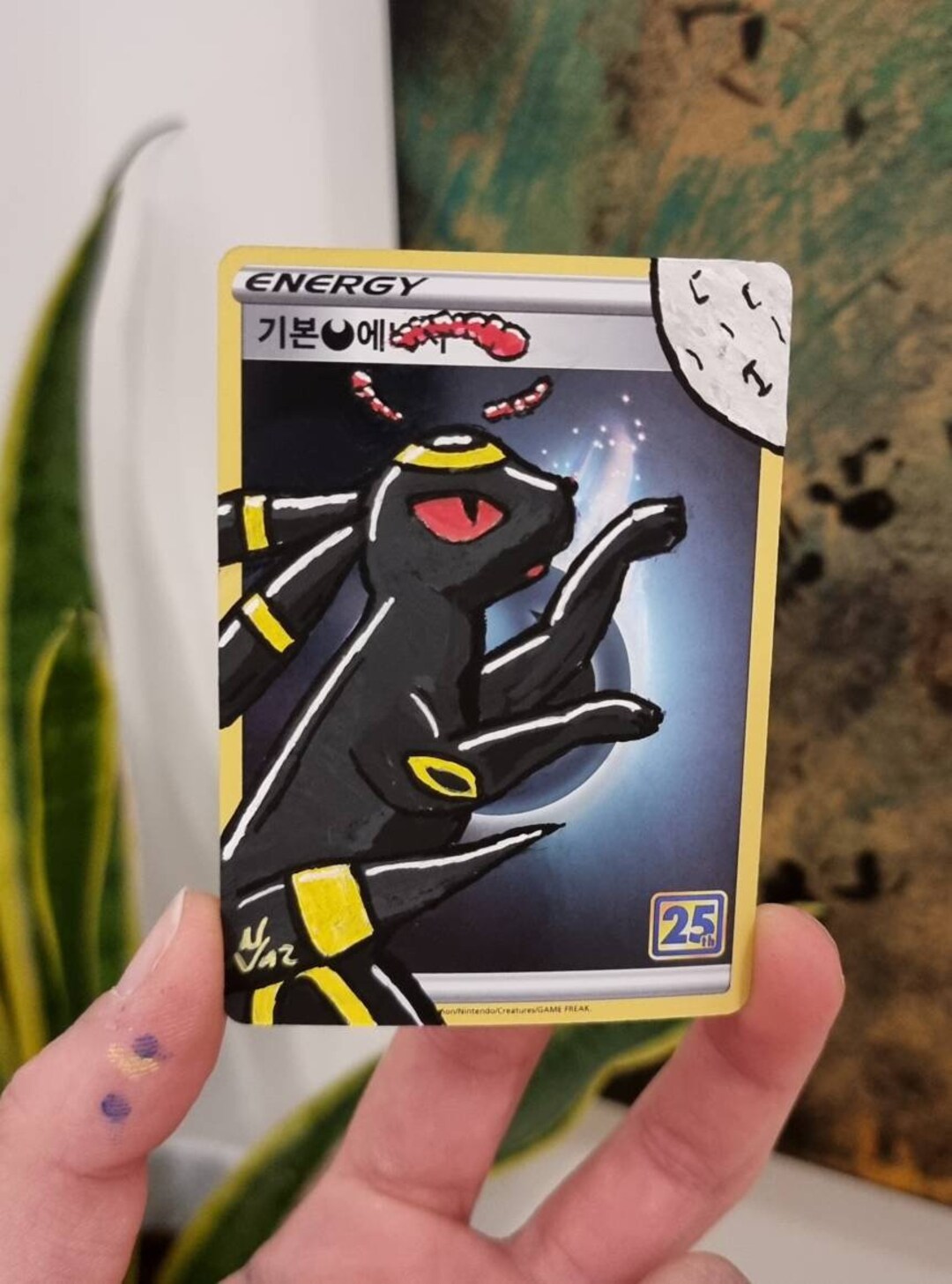 UMBREON Hand-painted - Energy 25th Anniversary - Etsy