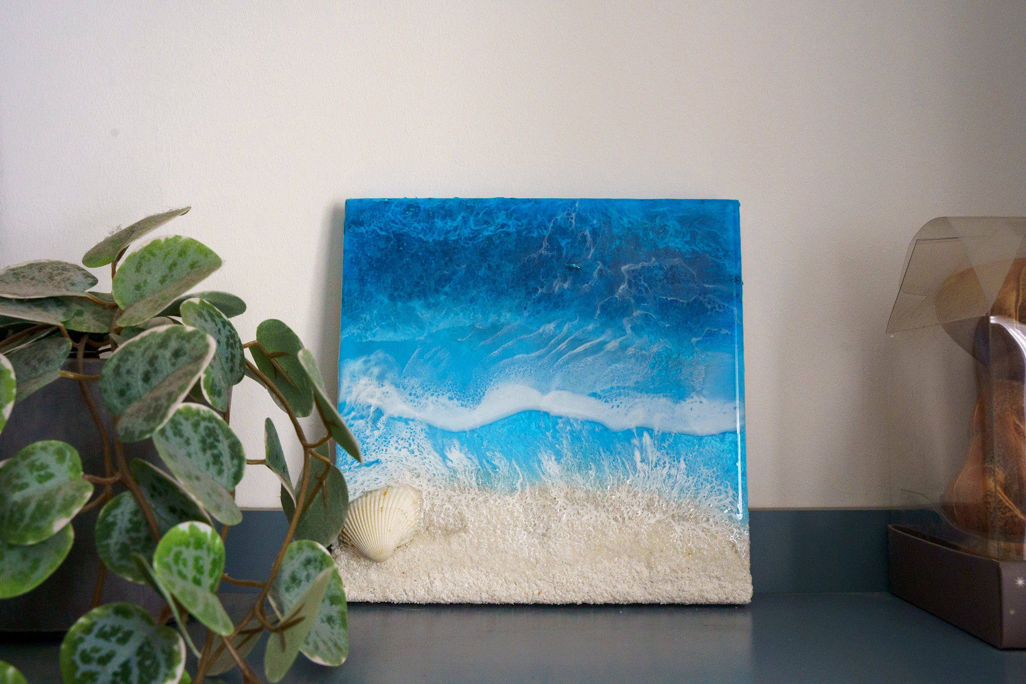 Resin Ocean Wall Art, Nature Inspired Seascape Wave Epoxy Painting With ...