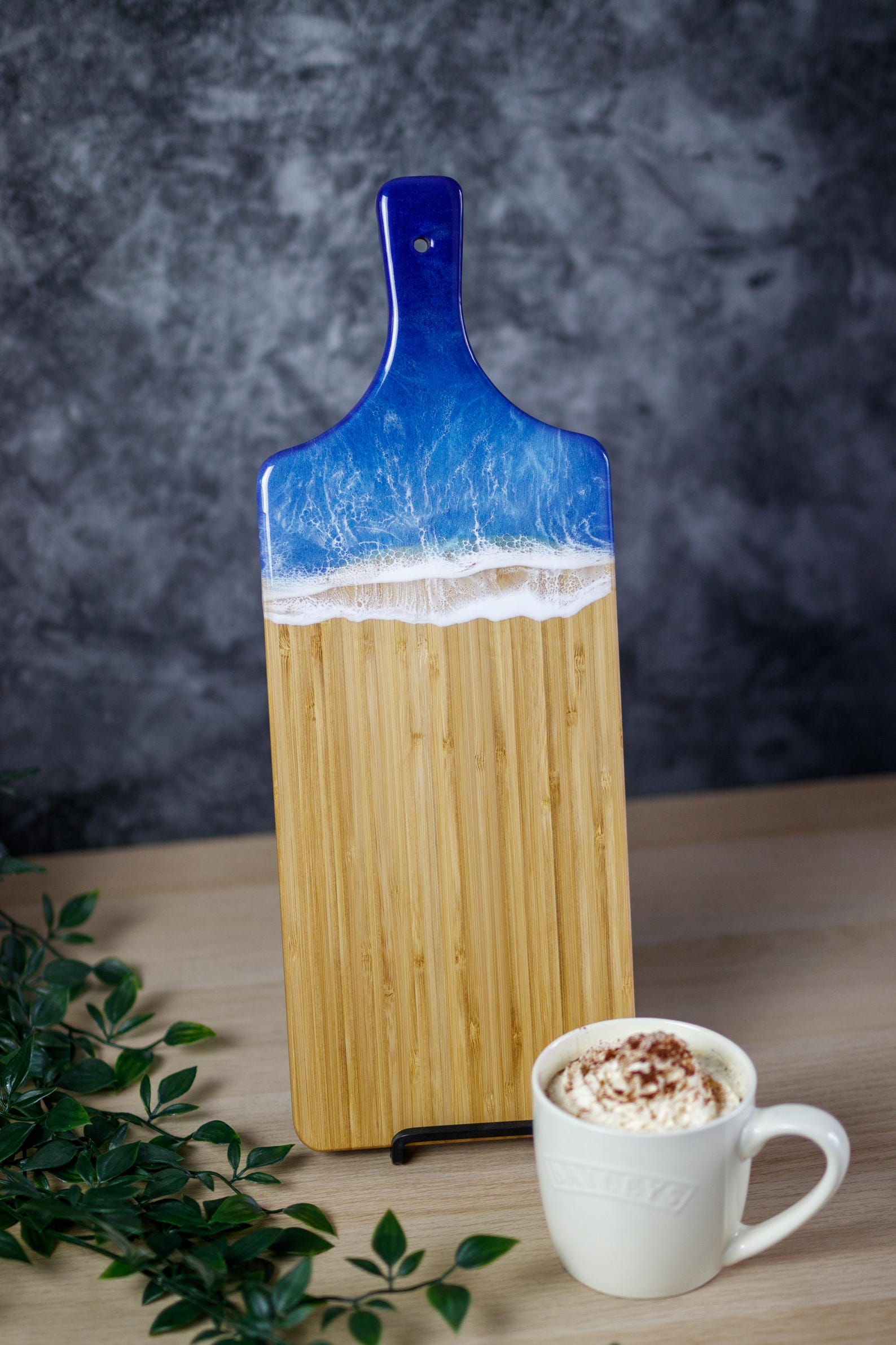 Resin Paddle Board, Blue Beach House Chic Home Decor, Ocean Inspired ...