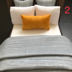 Bedding for Miniature Dollhouse, Diorama, Room Box. Scale 1:12 Bed Set ...