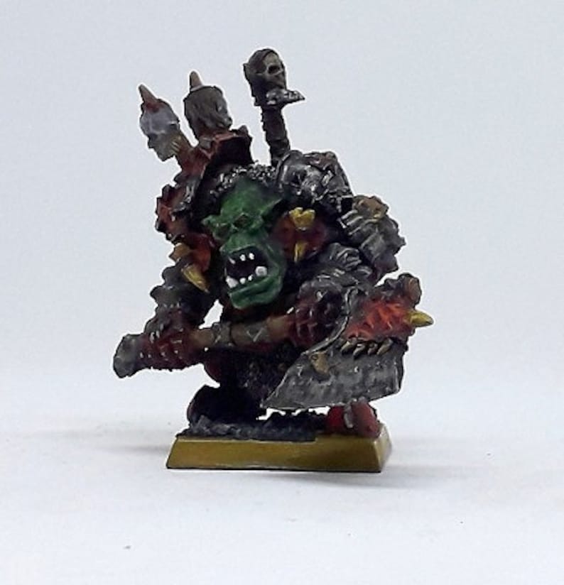 Orc Warboss Wargames Orks Miniature 28 Mm Painted Miniatures Wargaming ...