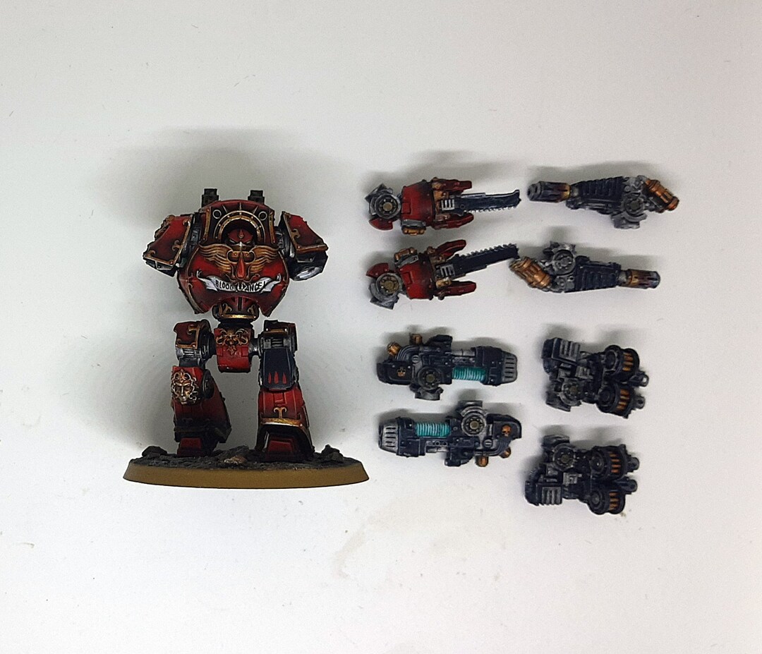 Blood Angels Contemptor Dreadnought With Pieces Magnetized Weapon Set ...