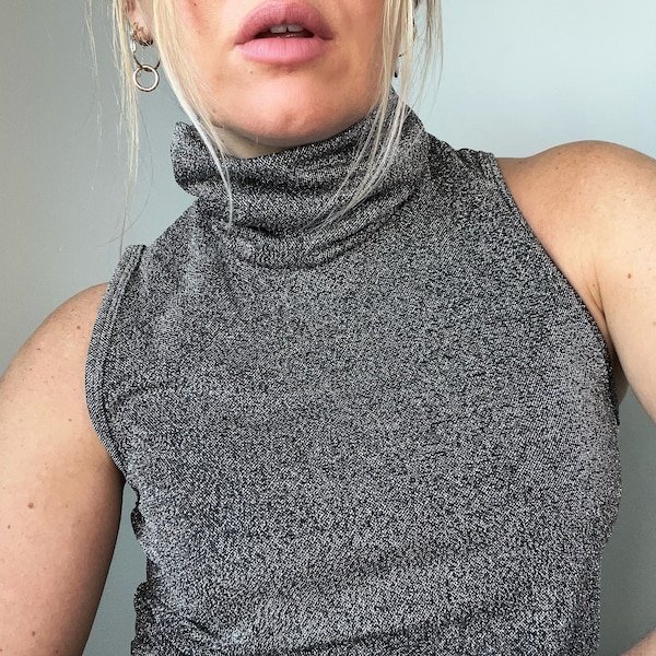 Metallic Turtleneck - Etsy